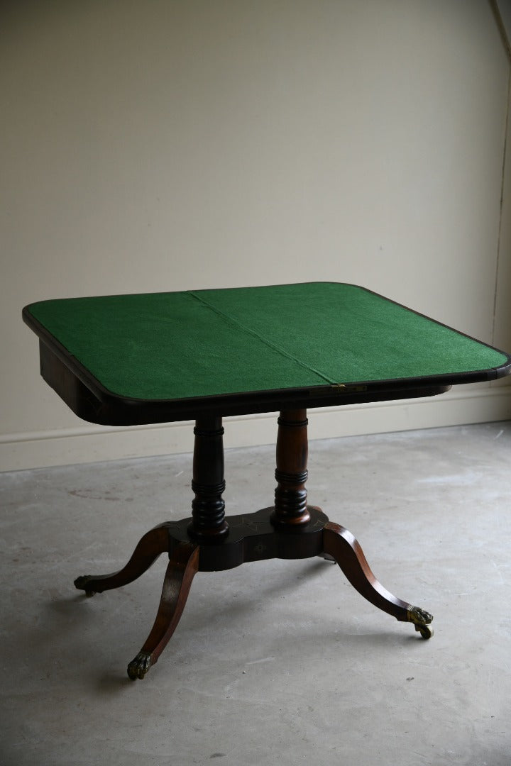 Antique Rosewood Card Table – Kernow Furniture