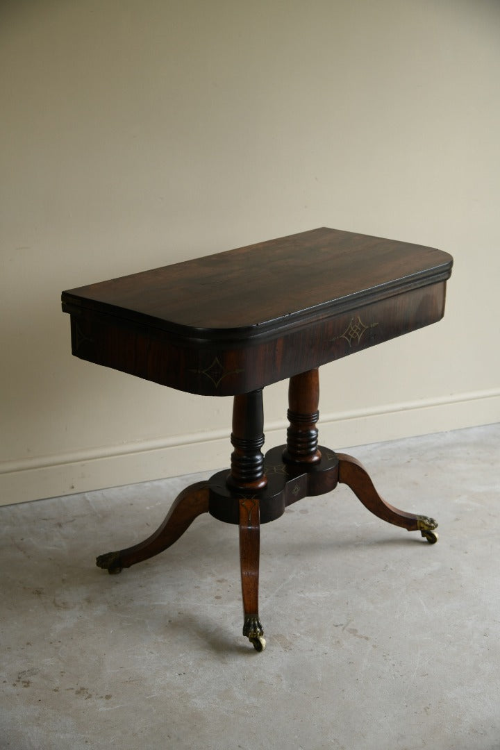 Antique Rosewood Card Table – Kernow Furniture