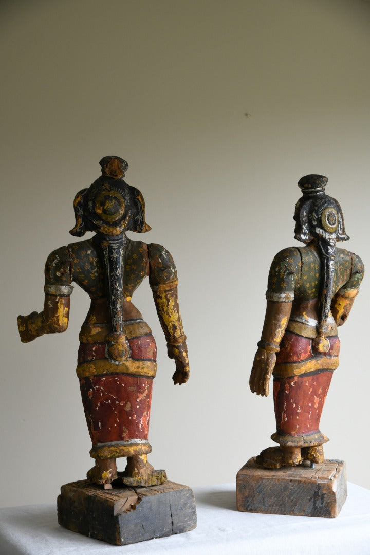 Pair Indian Temple Figures – Kernow Furniture