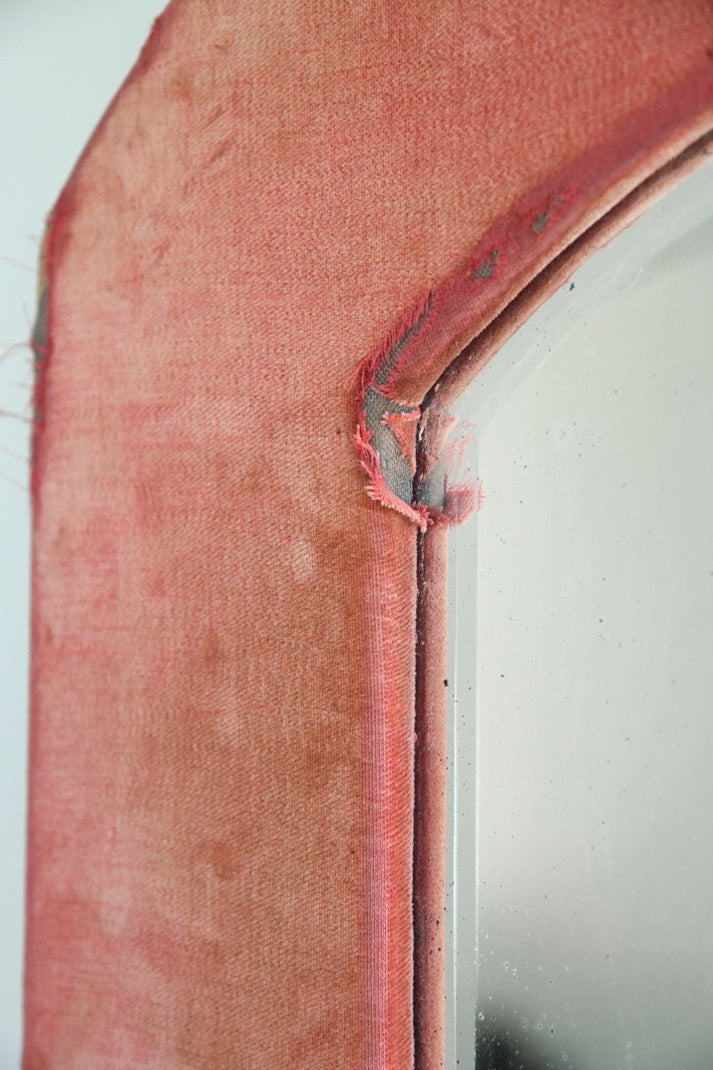 Victorian Pink Velvet Wall Mirror – Kernow Furniture