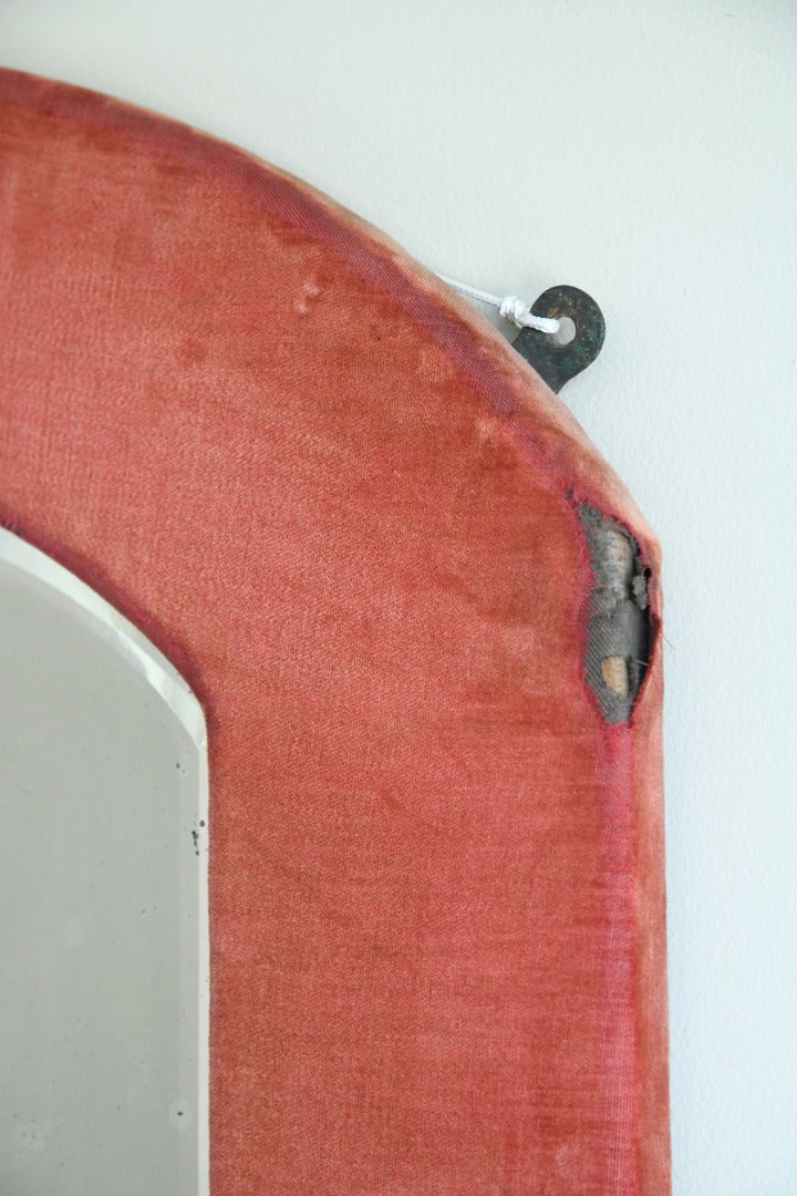 Victorian Pink Velvet Wall Mirror – Kernow Furniture