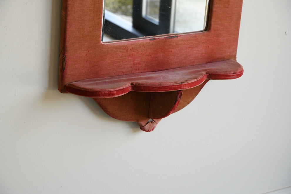 Victorian Pink Velvet Wall Mirror – Kernow Furniture