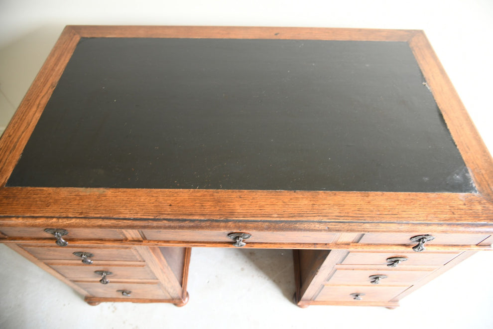 Edwardian Oak Writing Desk – Kernow Furniture