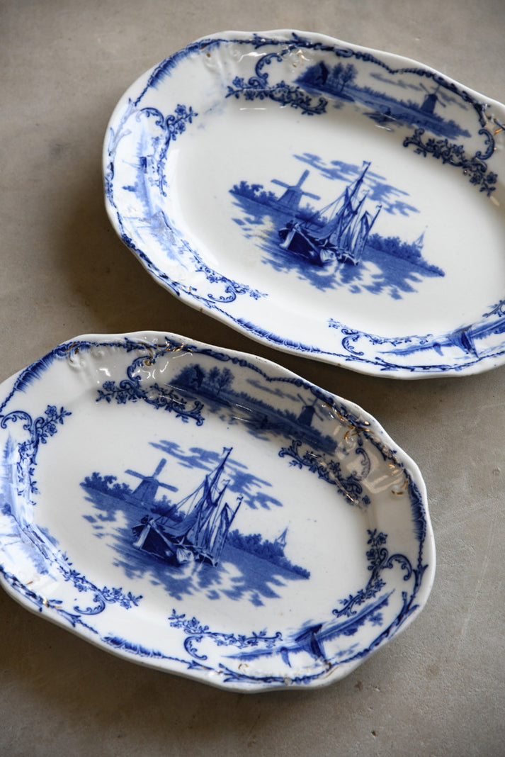 Pair Delph Plates – Kernow Furniture