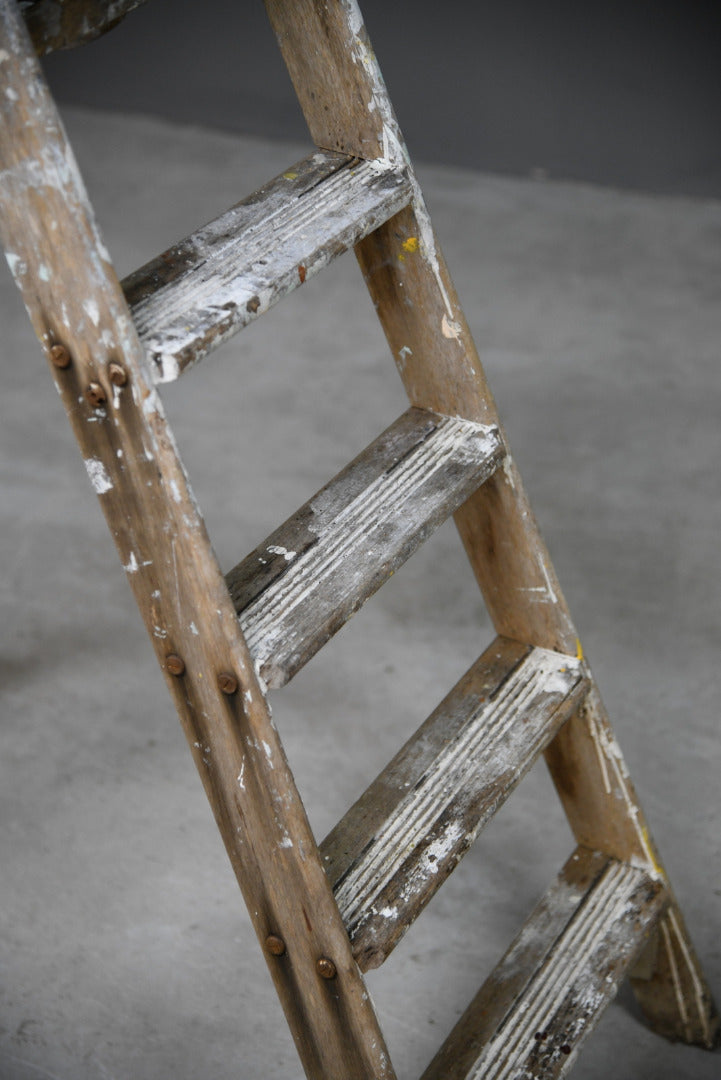 Vintage Wooden Small Step Ladders – Kernow Furniture