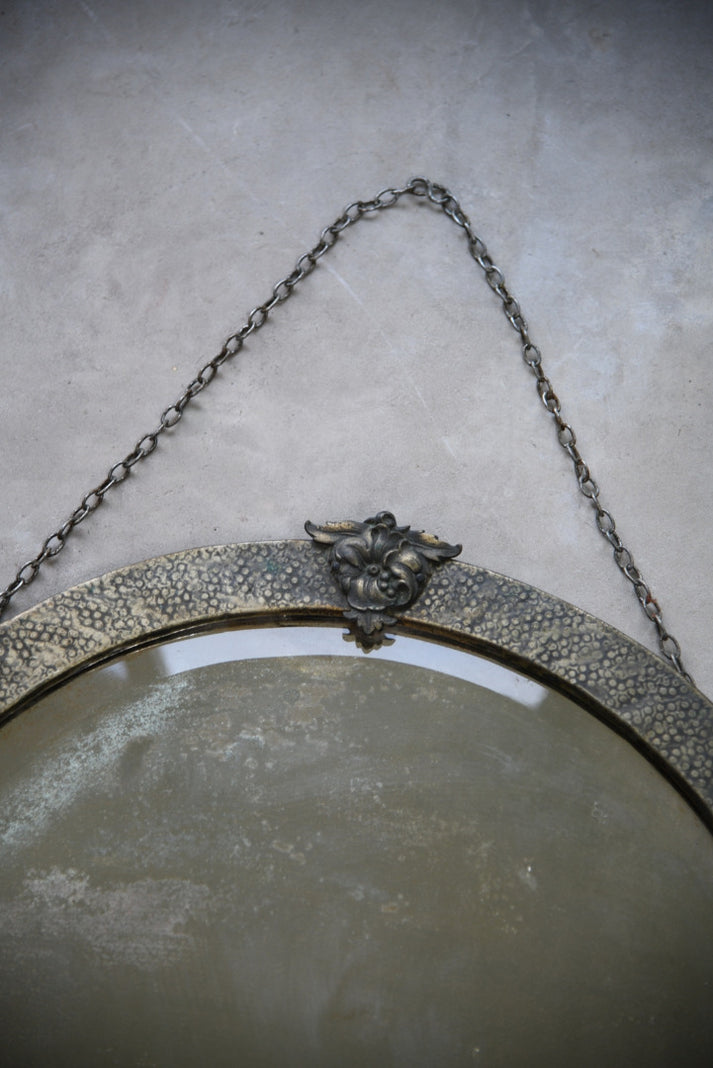 White Metal Round Mirror – Kernow Furniture