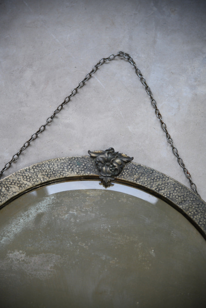 White Metal Round Mirror – Kernow Furniture