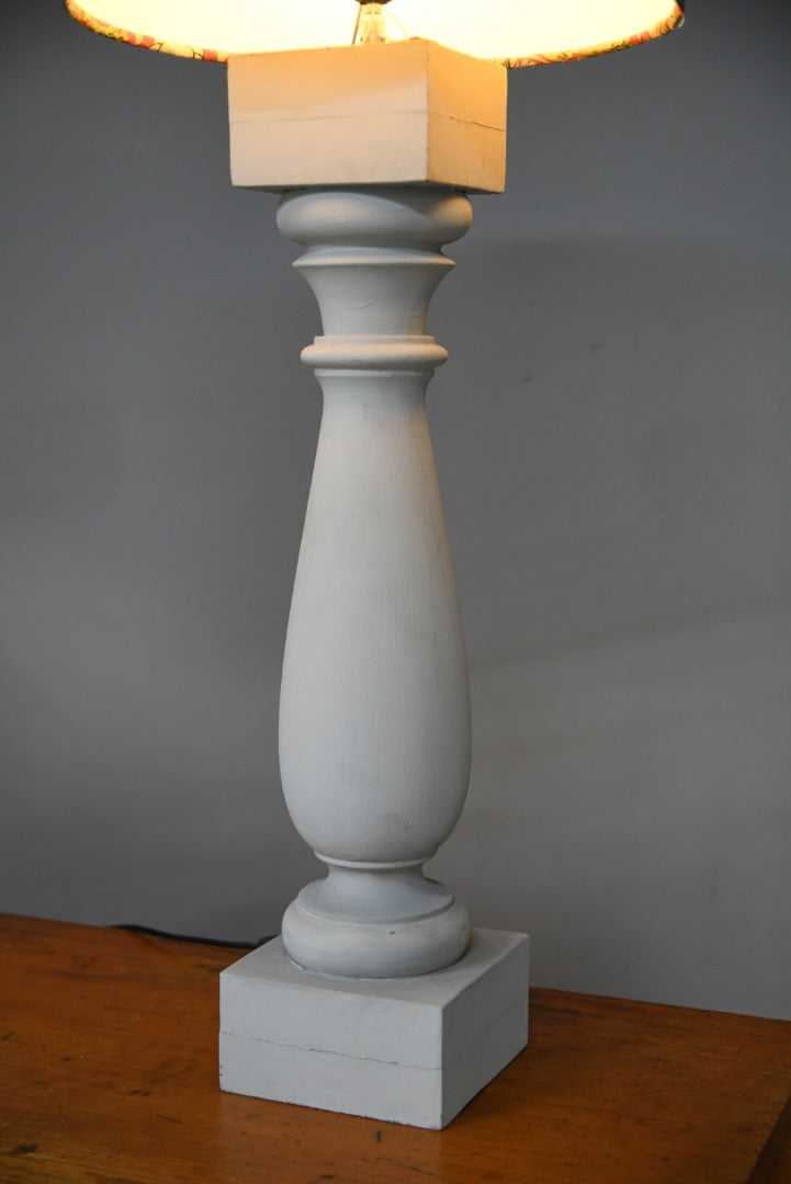 Pair Painted Turned Large Lamps – Kernow Furniture