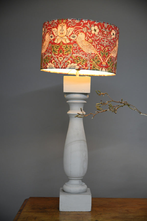 Pair Painted Turned Large Lamps – Kernow Furniture