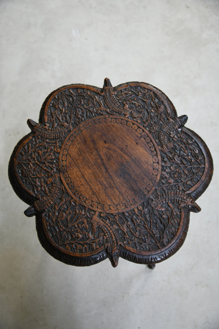 Carved Indian Padouk Table – Kernow Furniture