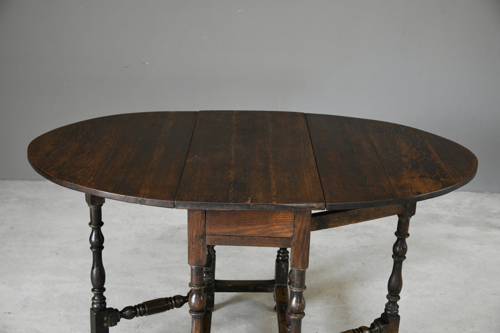 Rustic Oak Gate Leg Table – Kernow Furniture