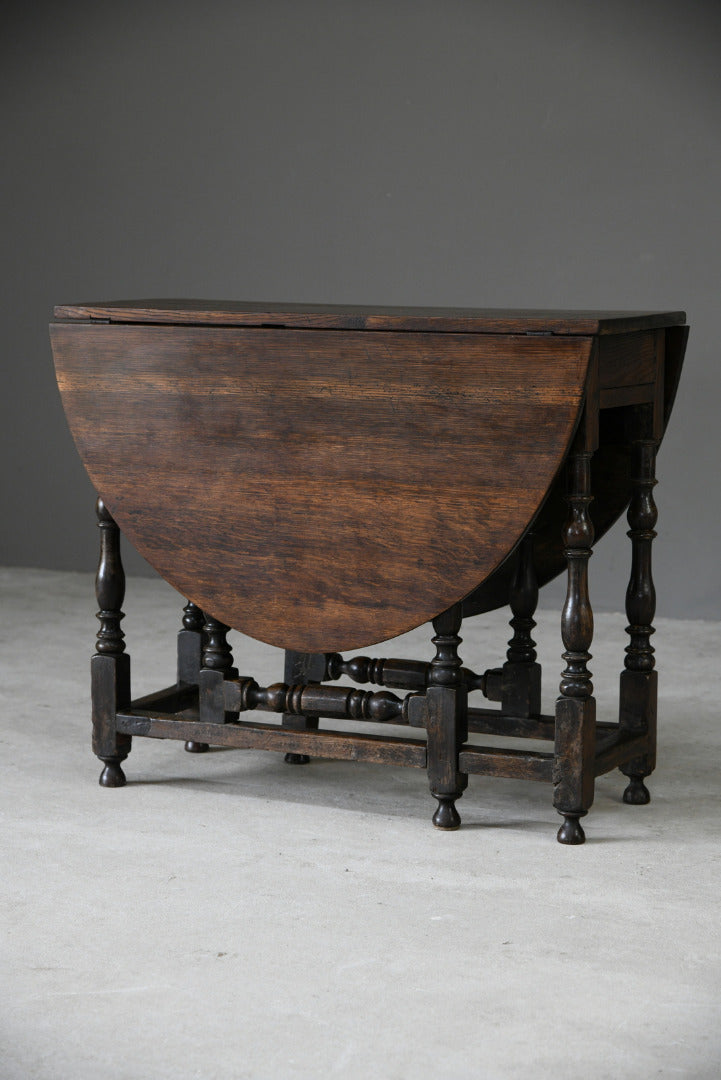 Rustic Oak Gate Leg Table – Kernow Furniture