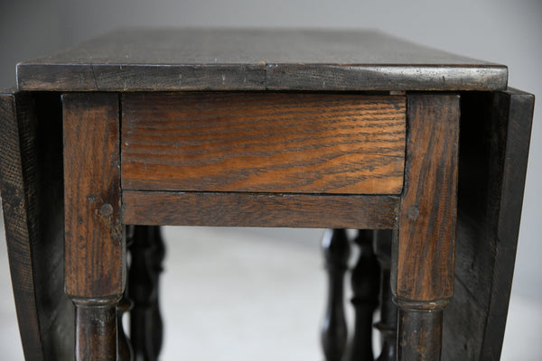 Rustic Oak Gate Leg Table – Kernow Furniture