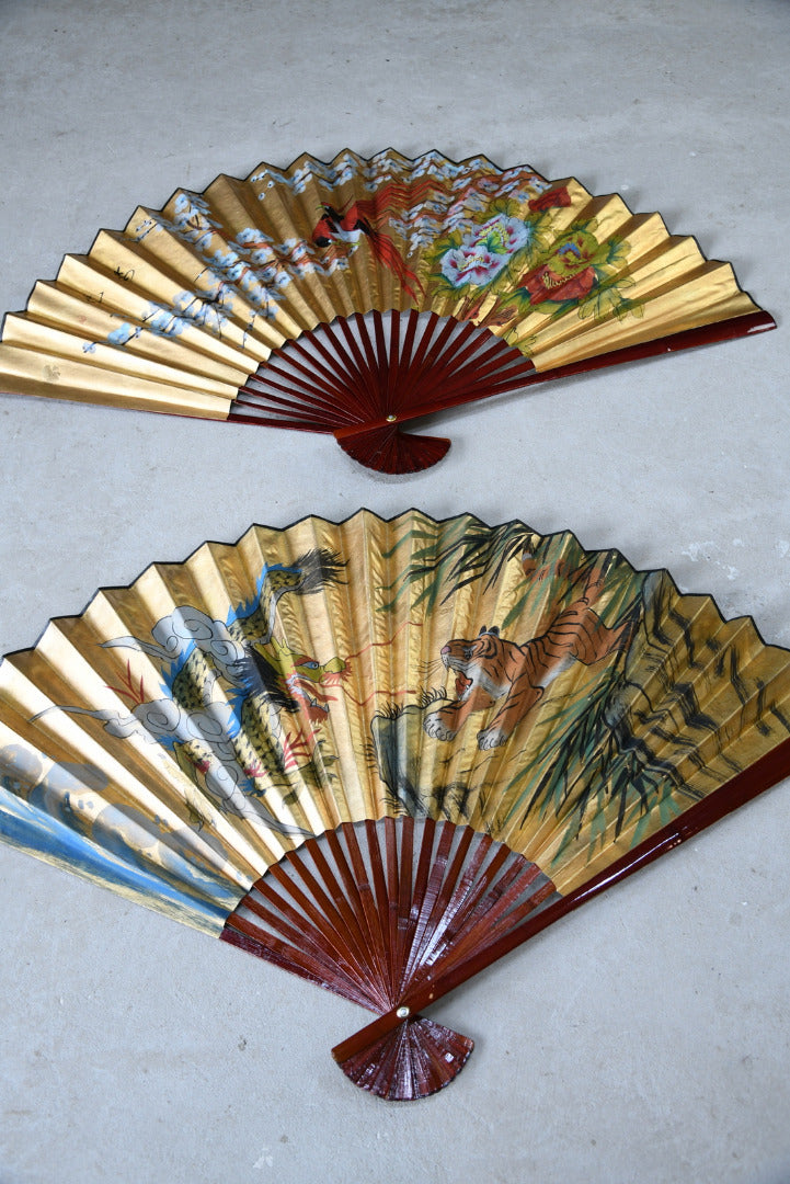 Pair Decorative Oriental Fans – Kernow Furniture
