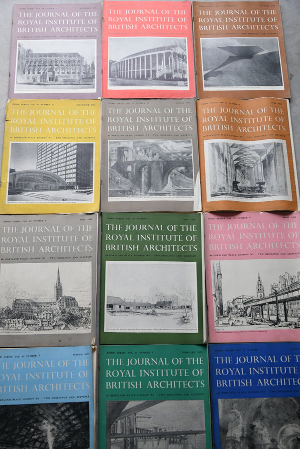 RIBA Journal 12 Issues 1956 – Kernow Furniture