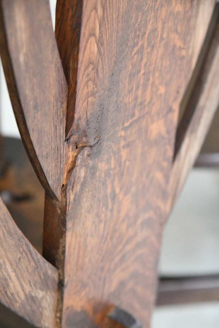 6 Arts & Crafts Carved Oak Chairs – Kernow Furniture
