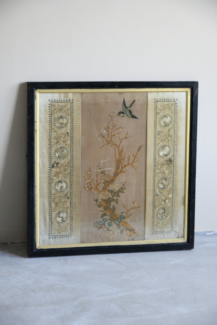 Decorative Chinese Silk Embroidered Panel – Kernow Furniture