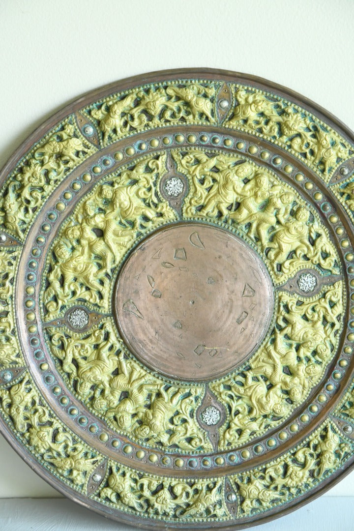 Indian Decorative Copper and Brass Tray – Kernow Furniture