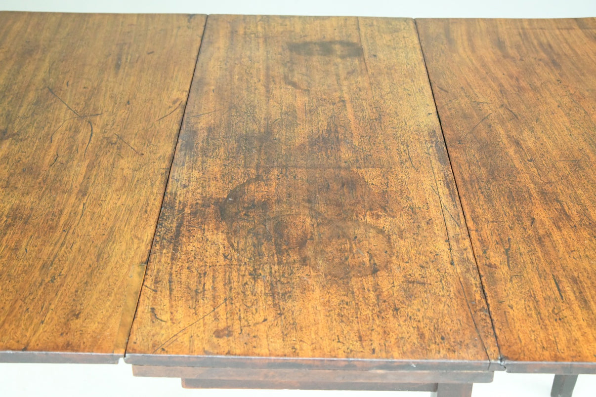 Antique Rustic Small Solid Mahogany Drop Leaf Table – Kernow Furniture