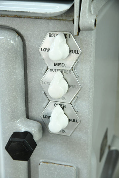 1930s Grey Enamel Electric Cooker – Kernow Furniture