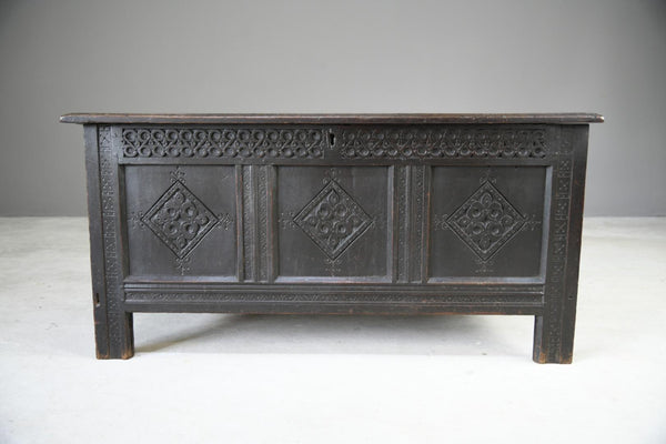 Charles II Oak Panel Chest – Kernow Furniture