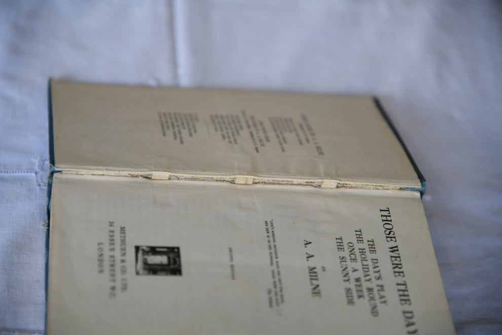 Those Were The Days Book A A Milne – Kernow Furniture