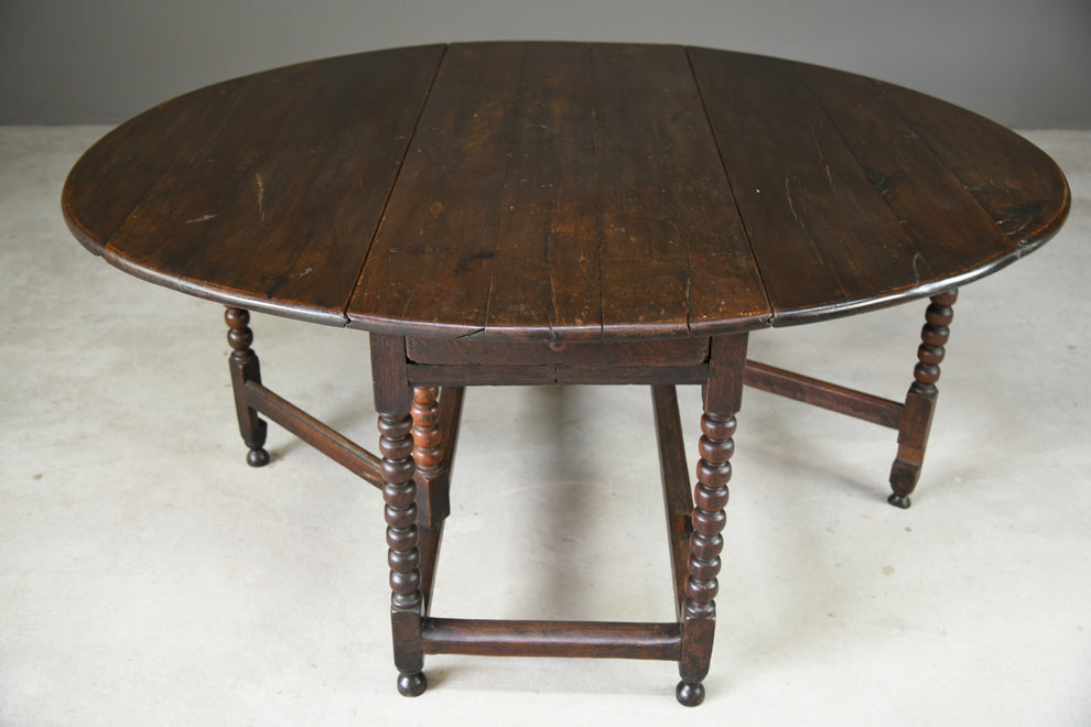 Rustic Oak Drop Leaf Dining Table – Kernow Furniture