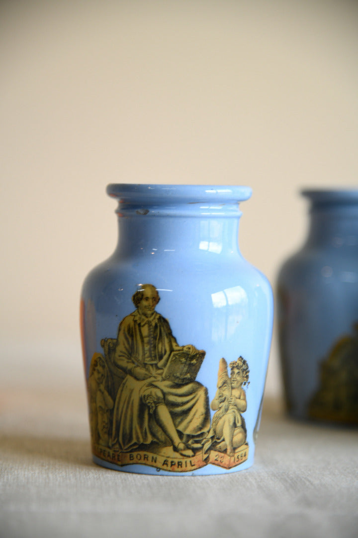 4 x Victorian Prattware Meat Paste Jars – Kernow Furniture