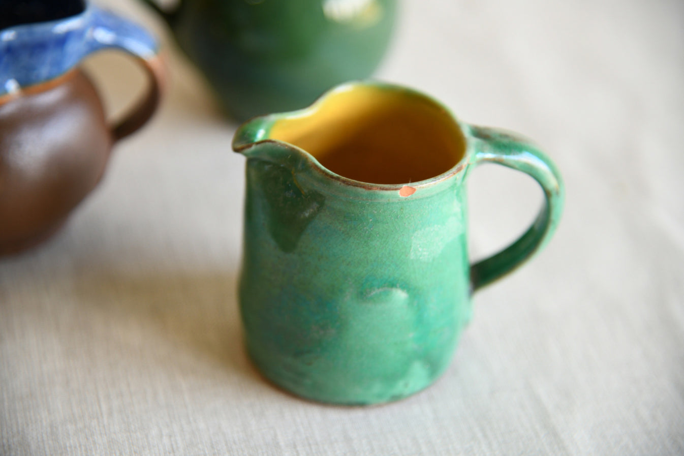 4 Small Devon Pottery Brannam Baron Glazed Jugs – Kernow Furniture