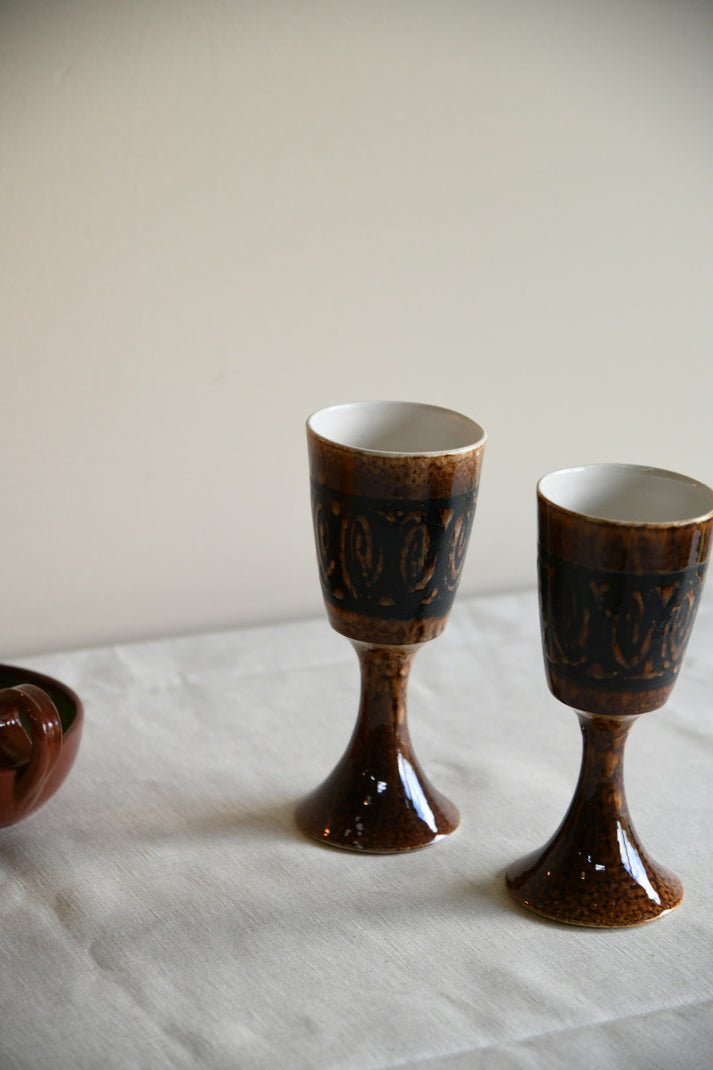 Pair Iden Rye Pottery Goblets – Kernow Furniture