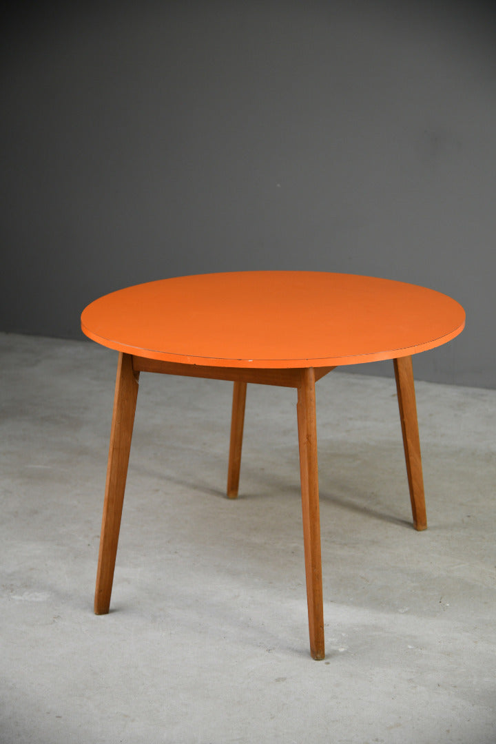 Retro Orange Formica Dining Kitchen Table – Kernow Furniture