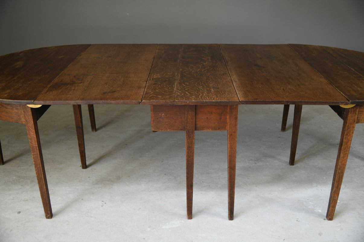 Large Georgian Oak D End Dining Table – Kernow Furniture