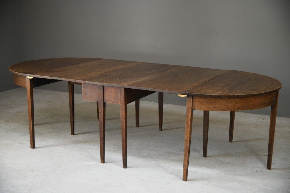 Large Georgian Oak D End Dining Table – Kernow Furniture