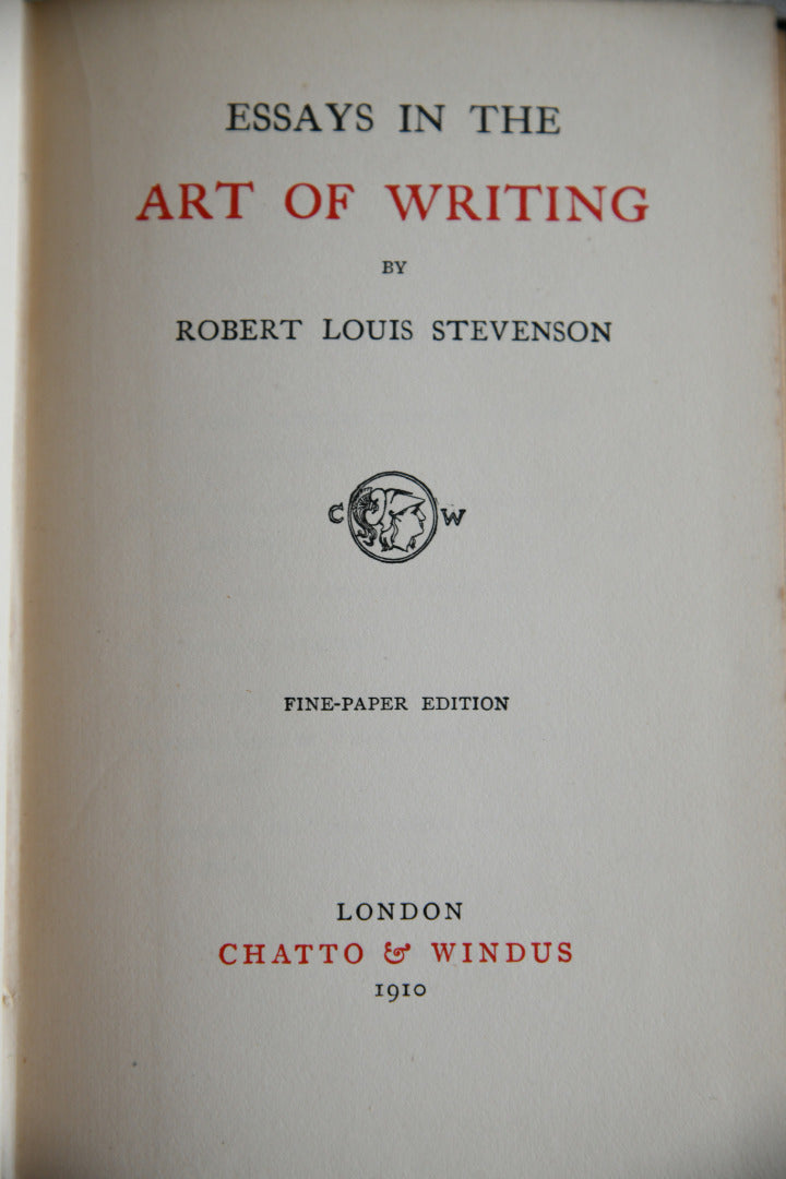 Essays in the Art of Writing - Robert Louis Stevenson – Kernow Furniture