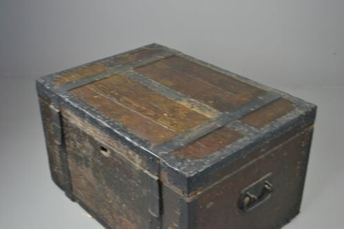 Antique Victorian Oak & Metal Bound Silver Chest Trunk – Kernow Furniture