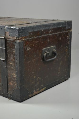 Antique Victorian Oak & Metal Bound Silver Chest Trunk – Kernow Furniture