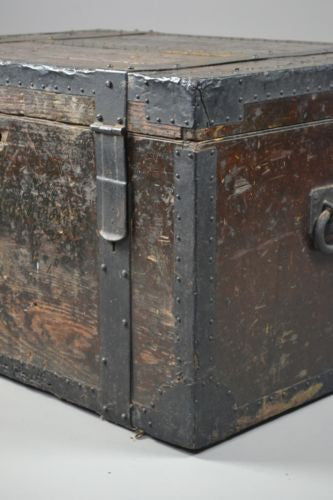 Antique Victorian Oak & Metal Bound Silver Chest Trunk – Kernow Furniture