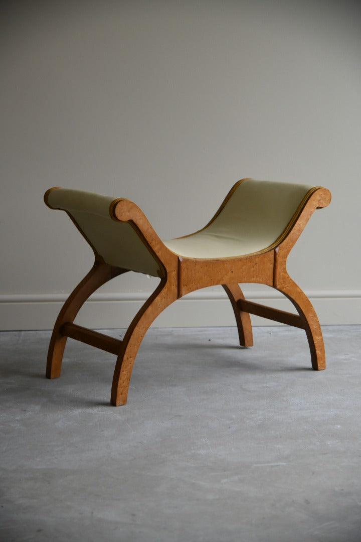 Birds Eye Maple X Frame Stool – Kernow Furniture