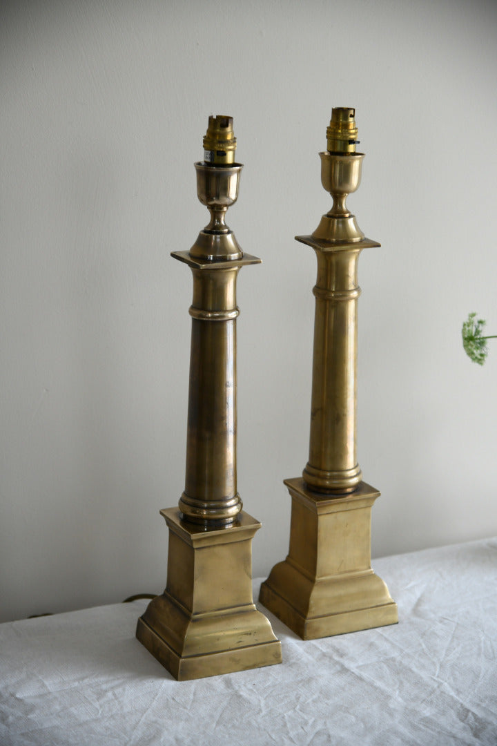 Pair Brass India Jane Table Lamps – Kernow Furniture