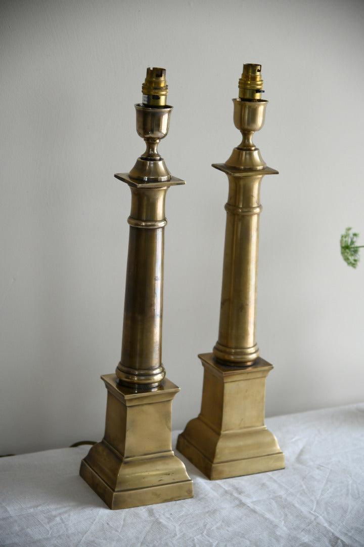 Pair Brass India Jane Table Lamps – Kernow Furniture