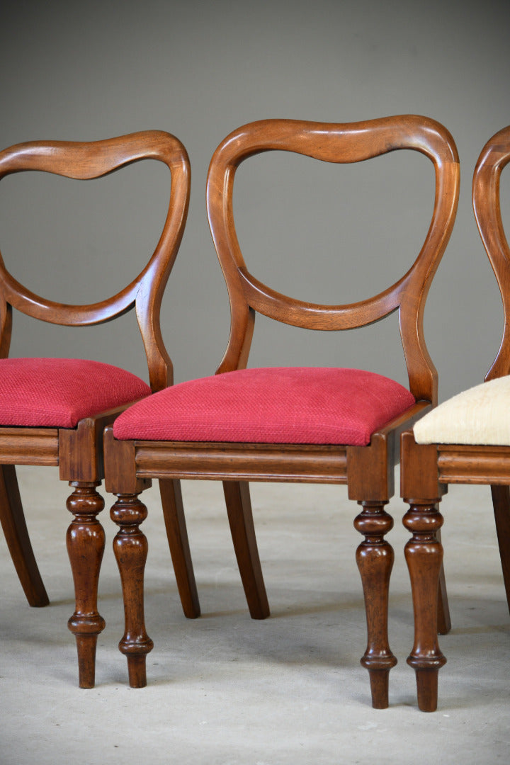 4 Victorian Balloon Back Dining Chairs – Kernow Furniture