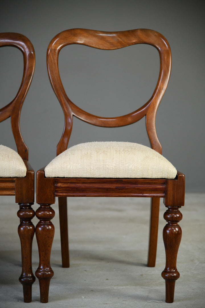 4 Victorian Balloon Back Dining Chairs – Kernow Furniture