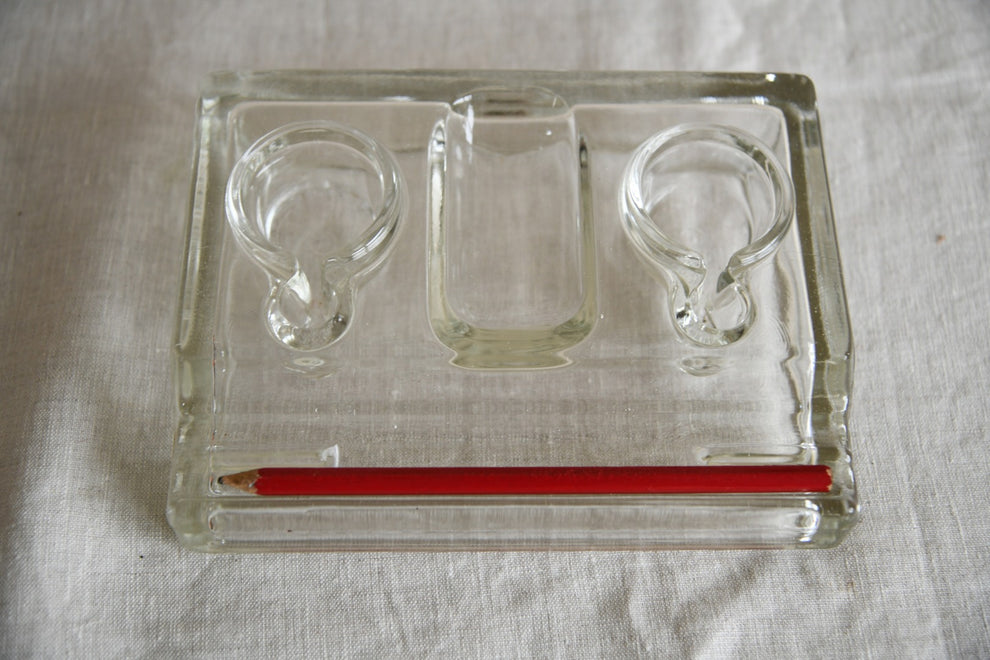 Glass Ink Well Desk Tray – Kernow Furniture