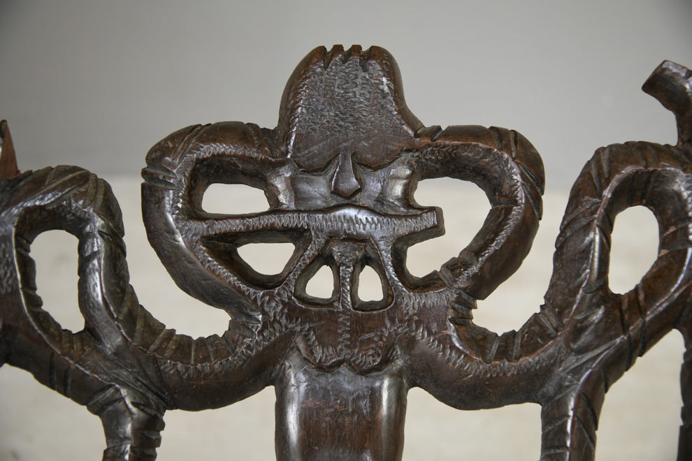 Carved African Palaver Chair – Kernow Furniture