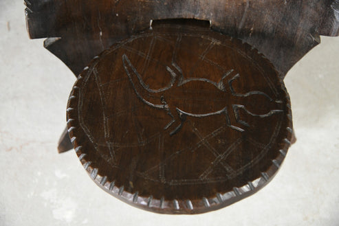 Carved African Palaver Chair – Kernow Furniture