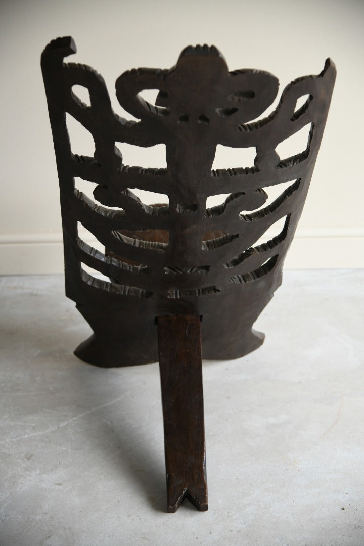 Carved African Palaver Chair – Kernow Furniture