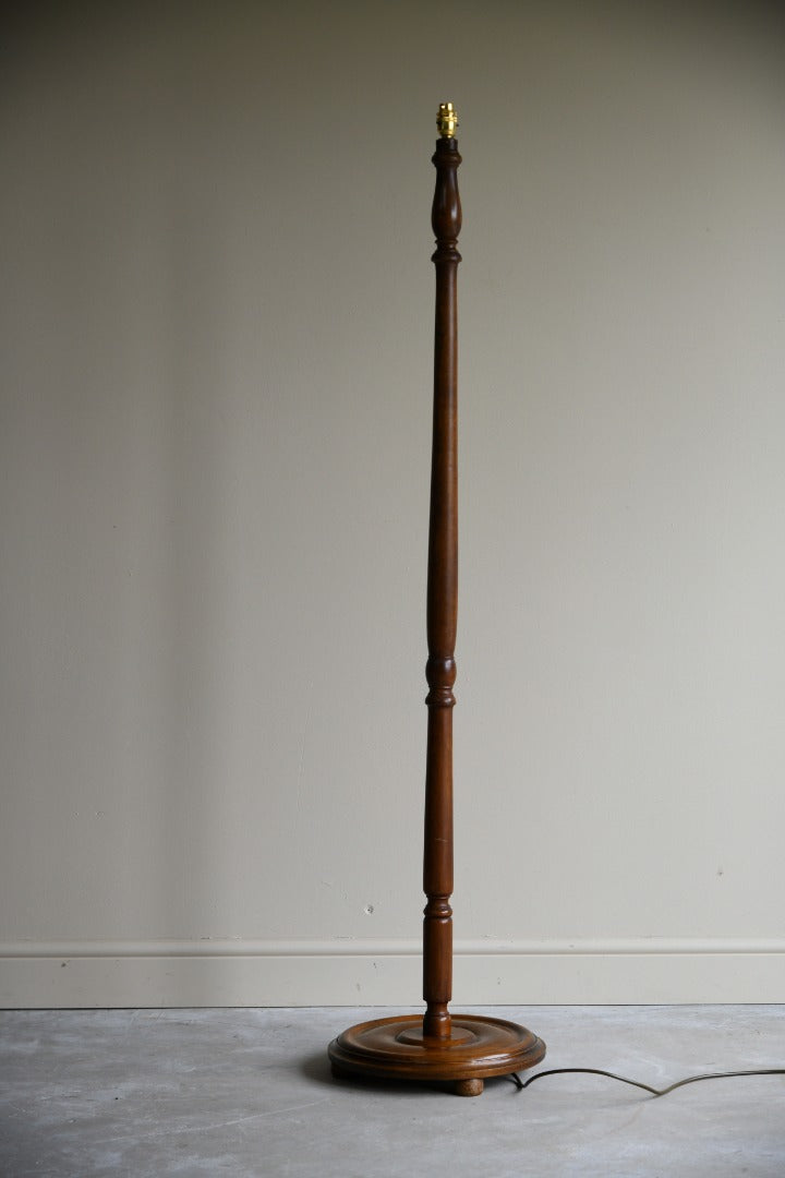 Traditional Turned Wooden Standard Lamp – Kernow Furniture