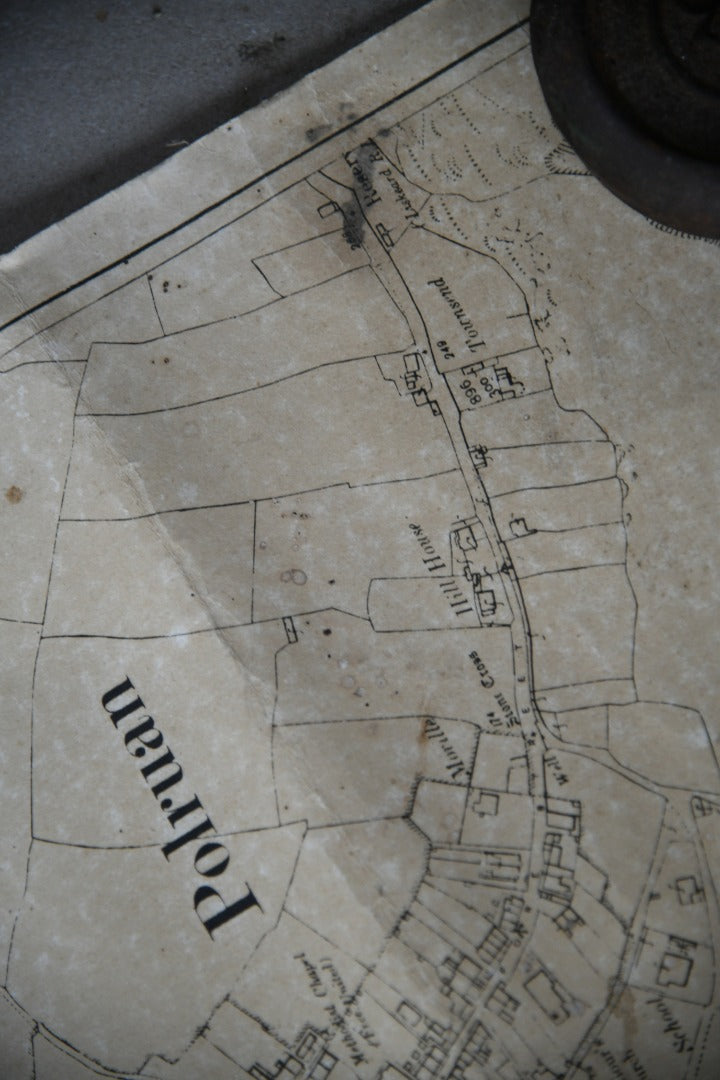Vintage Fowey Town Map & Sea Chart – Kernow Furniture