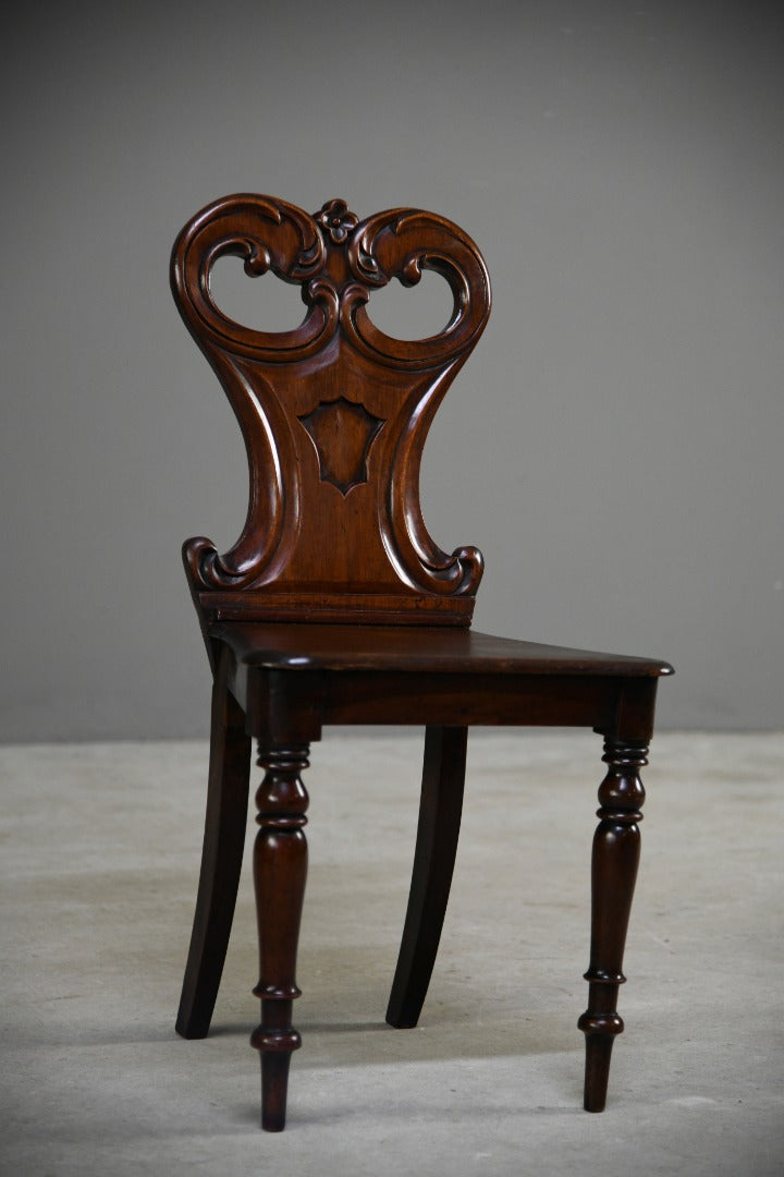 Victorian Mahogany Single Hall Chair – Kernow Furniture