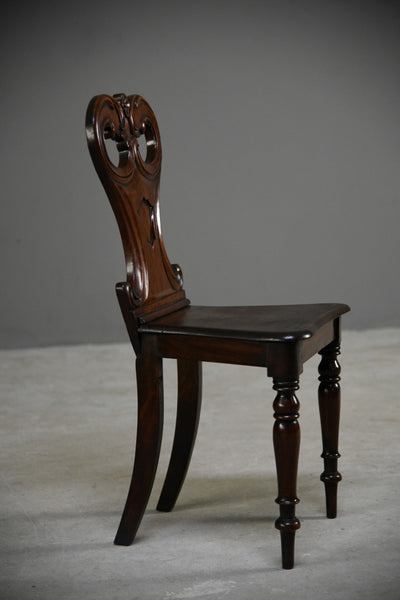 Victorian Mahogany Single Hall Chair – Kernow Furniture